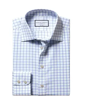 CHARLES TYRWHITT Non-iron Twill Grid Check Shirt