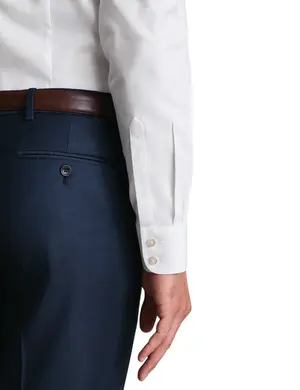 CHARLES TYRWHITT Non-iron Twill Point Collar Shirt - White