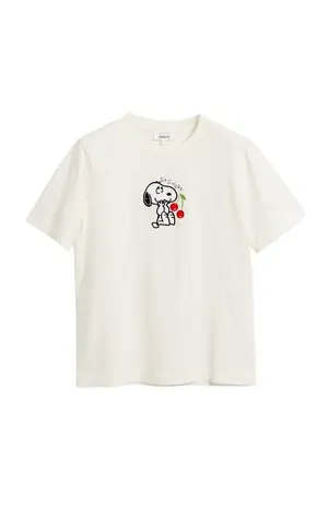 Chinti & Parker Cotton Snoopy Cherry T-shirt