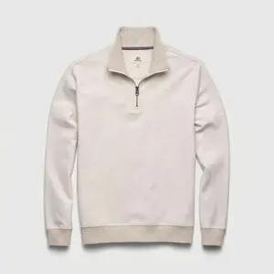 SURFSIDE SUPPLY CO. Bobby Stripe Fleece Quarter Zip - Taupe Heather