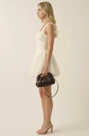 MODENAIRE Boucle Knit Fit And Flare Mini Dress