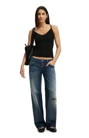 COTTON ON Lace Trim Longline Cami