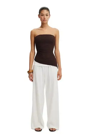 COTTON ON Haven Fold Over Pant - White