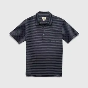 SURFSIDE SUPPLY CO. Michael Stripe Polo - Navy Stripe