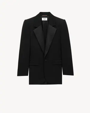 Saint Laurent Single-breasted Tuxedo Jacket - Black