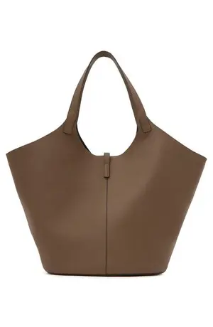 REISS Leather And Suede Tote - Tan