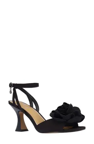 J. Reneé Pomeline Ankle Strap Sandal Black