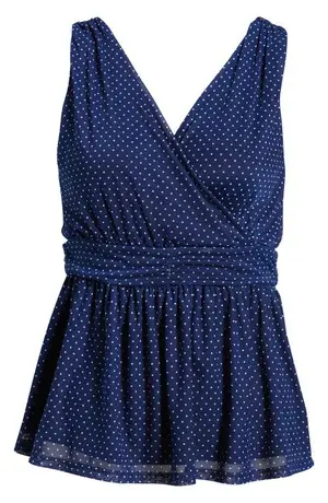 Loveappella Sleeveless Peplum Top