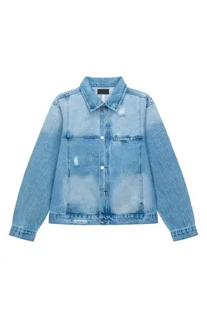 RtA Valentiano Boxy Denim Jacket - Glacier Blue