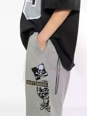 MASTERMIND WORLD Logo-appliqué Shorts - Grey