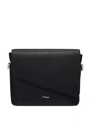 S.t. Dupont Neo Capsule Grained-leather Messenger Bag - Black