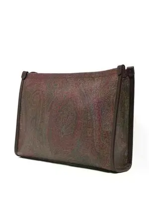 Etro Pegasus Paisley Clutch - Brown
