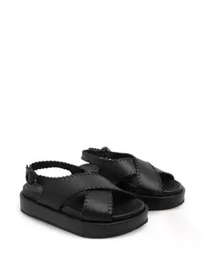 PALOMA BARCELO Open-toe Buckle-fastening Sandals - Black