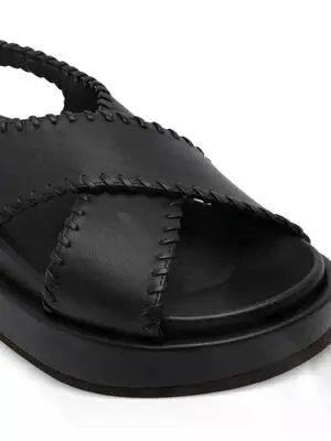 PALOMA BARCELO Open-toe Buckle-fastening Sandals - Black