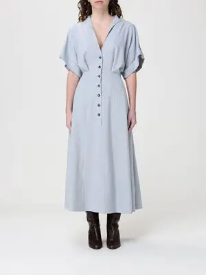 Alberta Ferretti Viscose And Silk Blend Midi Dress - Blue