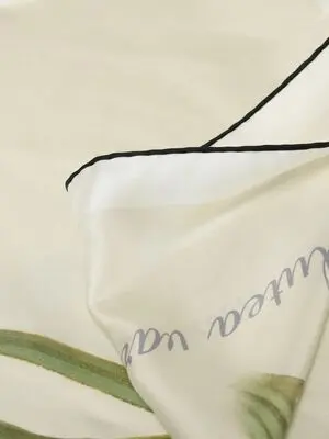 Alberta Ferretti Printed Silk Scarf - White