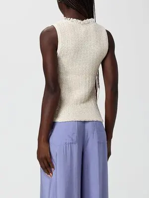 Emporio Armani Raffia Effect Top - Beige