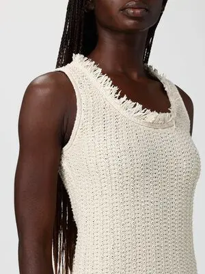 Emporio Armani Raffia Effect Top - Beige