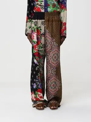 Moschino Printed Silk Palazzo Trousers
