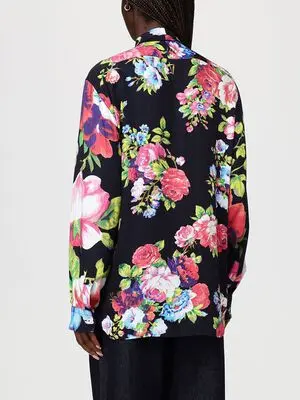 Moschino Floral Viscose Blouse - Black