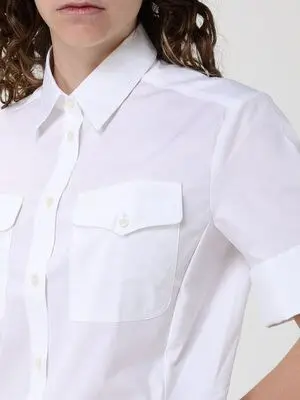 FAY Stretch Cotton Short-sleeve Shirt - White