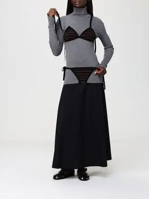 Moschino Turtleneck Knit Top With Bikini Briefs