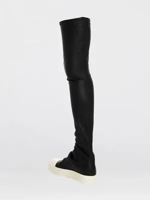 Rick Owens Stretch Leather Thigh-high Boots - White