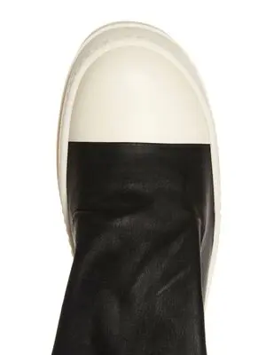Rick Owens Stretch Leather Thigh-high Boots - White