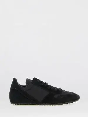 Rick Owens Temple Minimal Suede And Nylon Lace-up Sneakers - Black