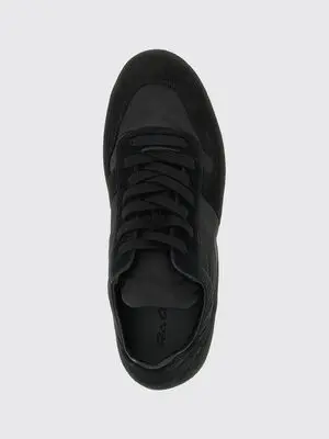 Rick Owens Temple Minimal Suede And Nylon Lace-up Sneakers - Black