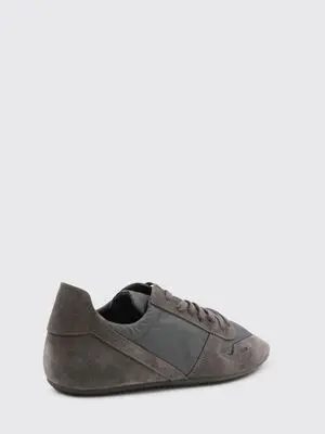 Rick Owens Temple Minimal Suede And Nylon Lace-up Sneakers - Dust