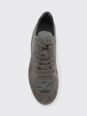 Rick Owens Temple Minimal Suede And Nylon Lace-up Sneakers - Dust