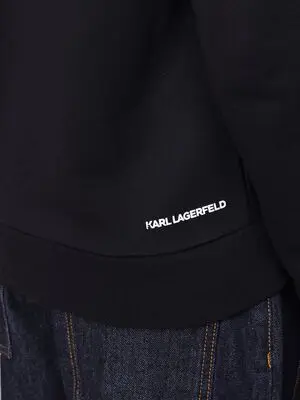 Karl Lagerfeld Cotton Crew Neck Sweatshirt With Logo
