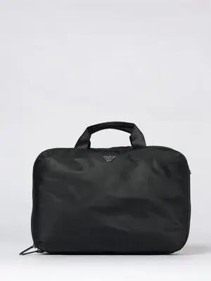 Emporio Armani Modular Backpack In Recycled Nylon With Metallic Logo - Black