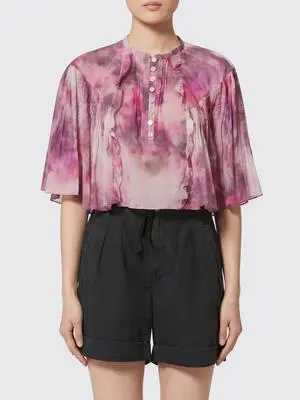 Isabel Marant Étoile Tie-dye Top With Ruffle Details - Pink