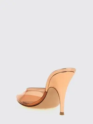 GIANVITO ROSSI Sofia Pvc Mule Sandals With A High Flared Heel - Orange