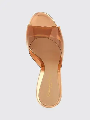GIANVITO ROSSI Sofia Pvc Mule Sandals With A High Flared Heel - Orange