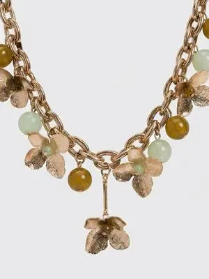 TWINSET Brass Necklace With Beads And Charms - White
