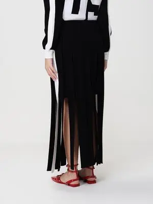 Moschino Wool Pleated Midi Skirt