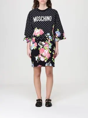Moschino Dress With Polka Dot And Floral Print
