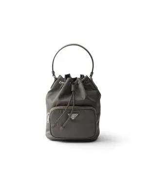 Prada Duet Re-nylon Bucket Bag - Grey