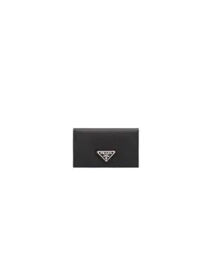 Prada Saffiano Leather Card Holder - Black