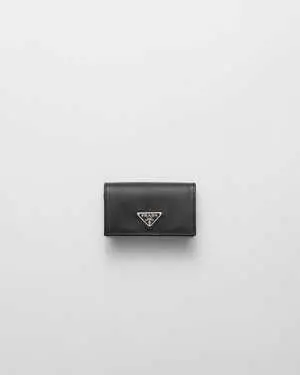 Prada Saffiano Leather Card Holder - Black
