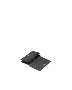 Prada Saffiano Leather Card Holder - Black