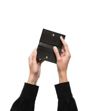 Prada Saffiano Leather Card Holder - Black