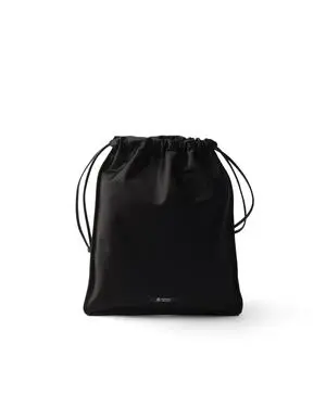 Prada Wish Silk Duchesse Pouch - Black