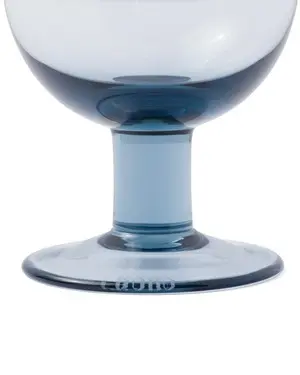 Prada Set Of Two Crystal Water Glasses Plinth - Blue