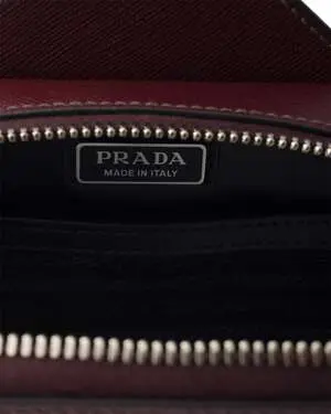 Prada Brique Saffiano Leather Bag - Red