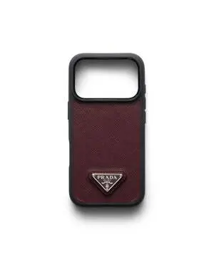 Prada Saffiano Leather Case For Iphone 17 Pro - Red