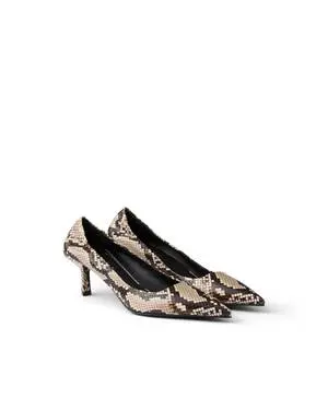 Prada Printed Ayers Leather Pumps